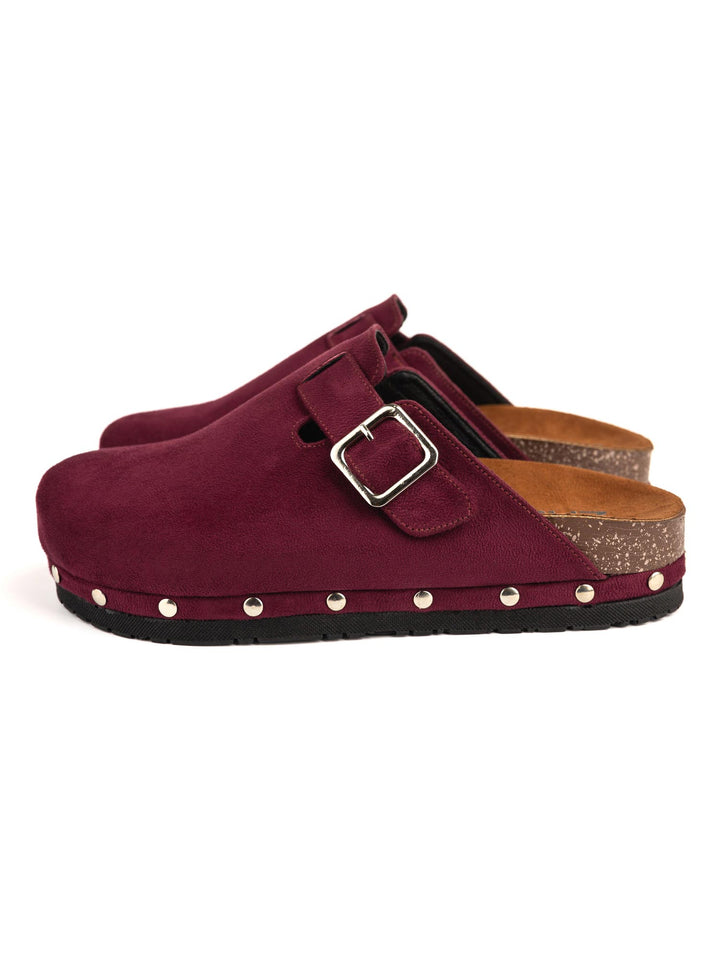 Burgundy Studded Clogs – ZAGG