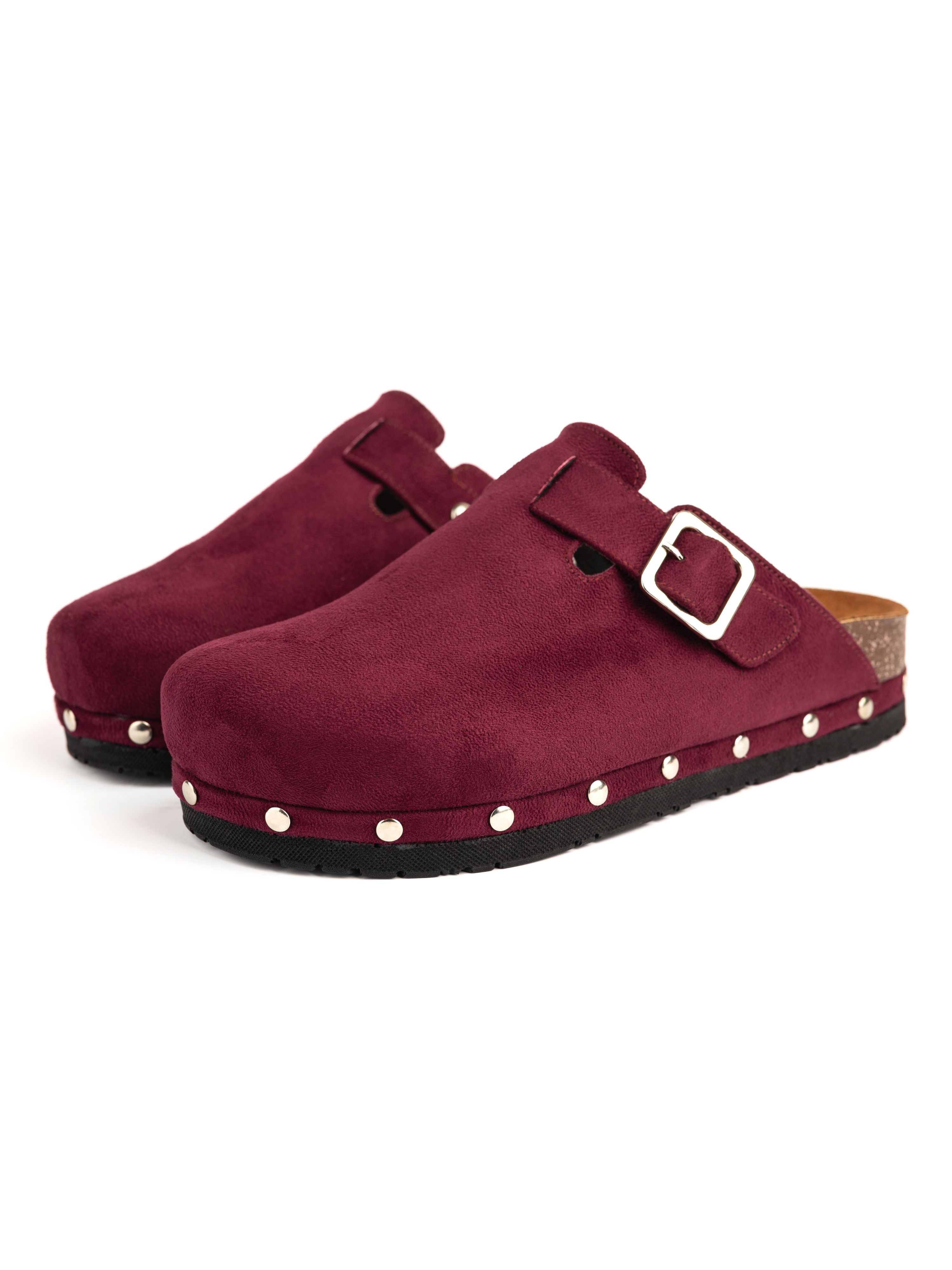 Burgundy Studded Clogs – ZAGG